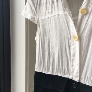 Theory | Dresses | Theory Colorblock Black White Shirt Shift Dress ...